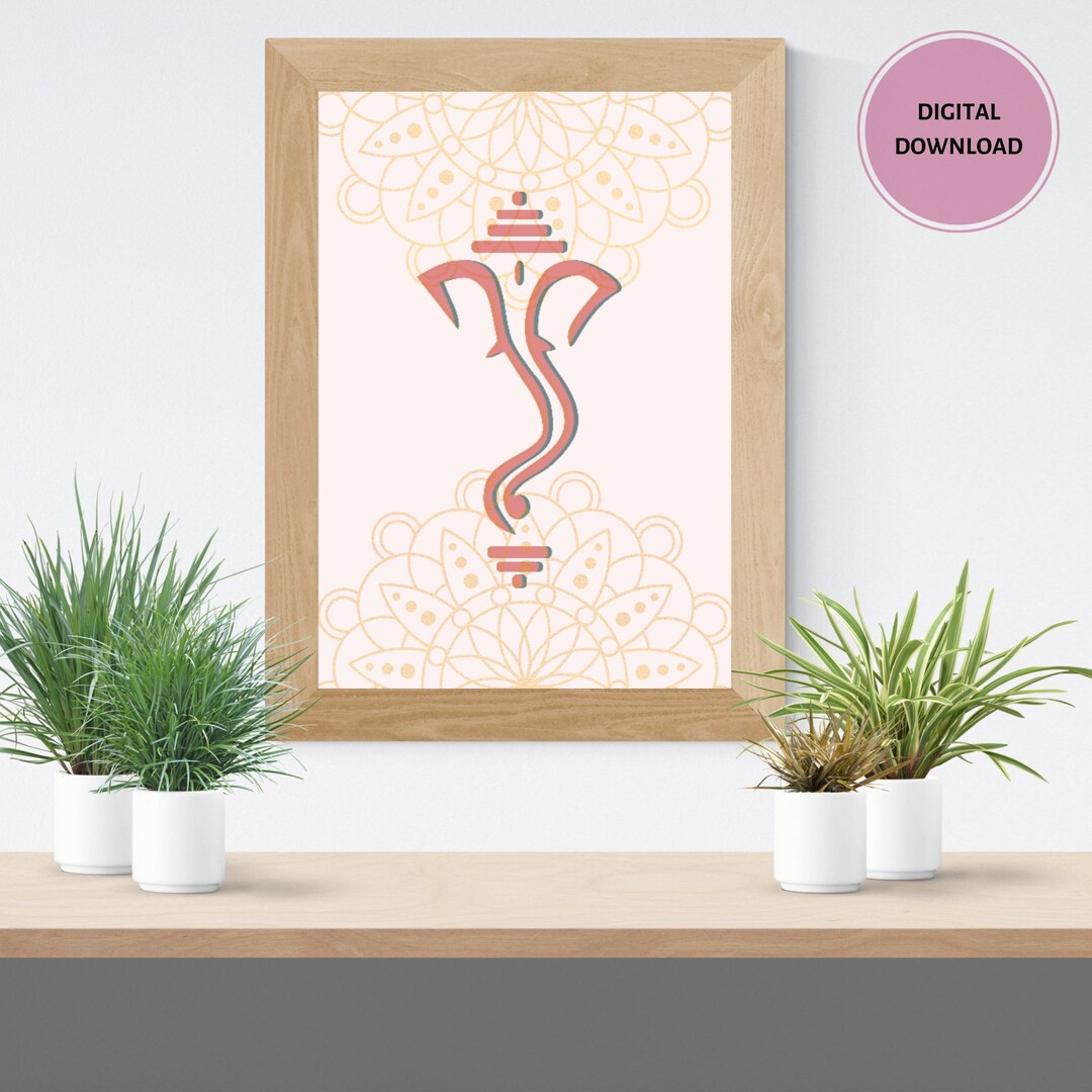 Ganesh Minimalist Boho Wall Art - Printable Wall Art Home Decor ...