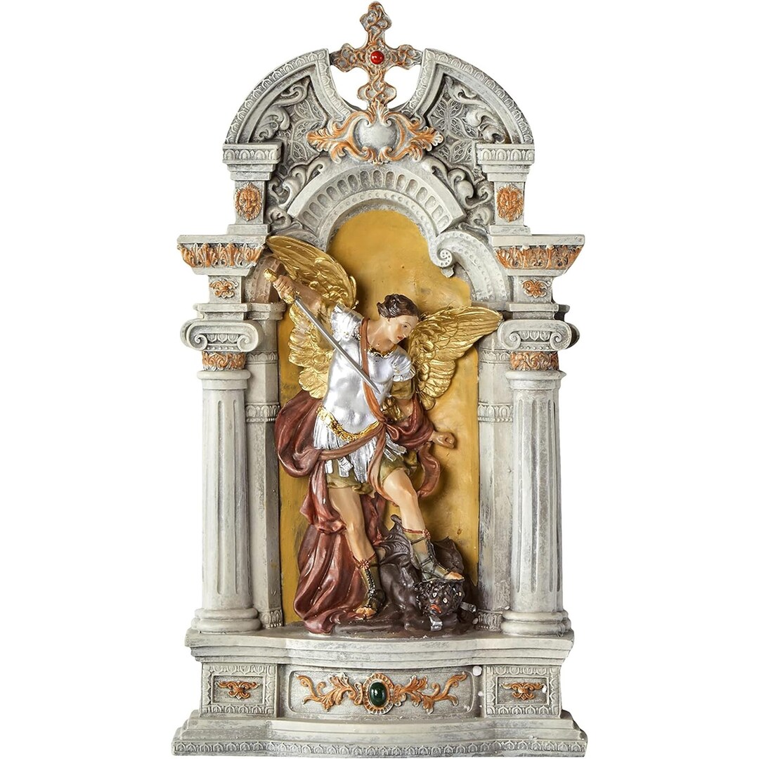 The Niche Statue of St. Michael the Archangel Unique Art in - Etsy