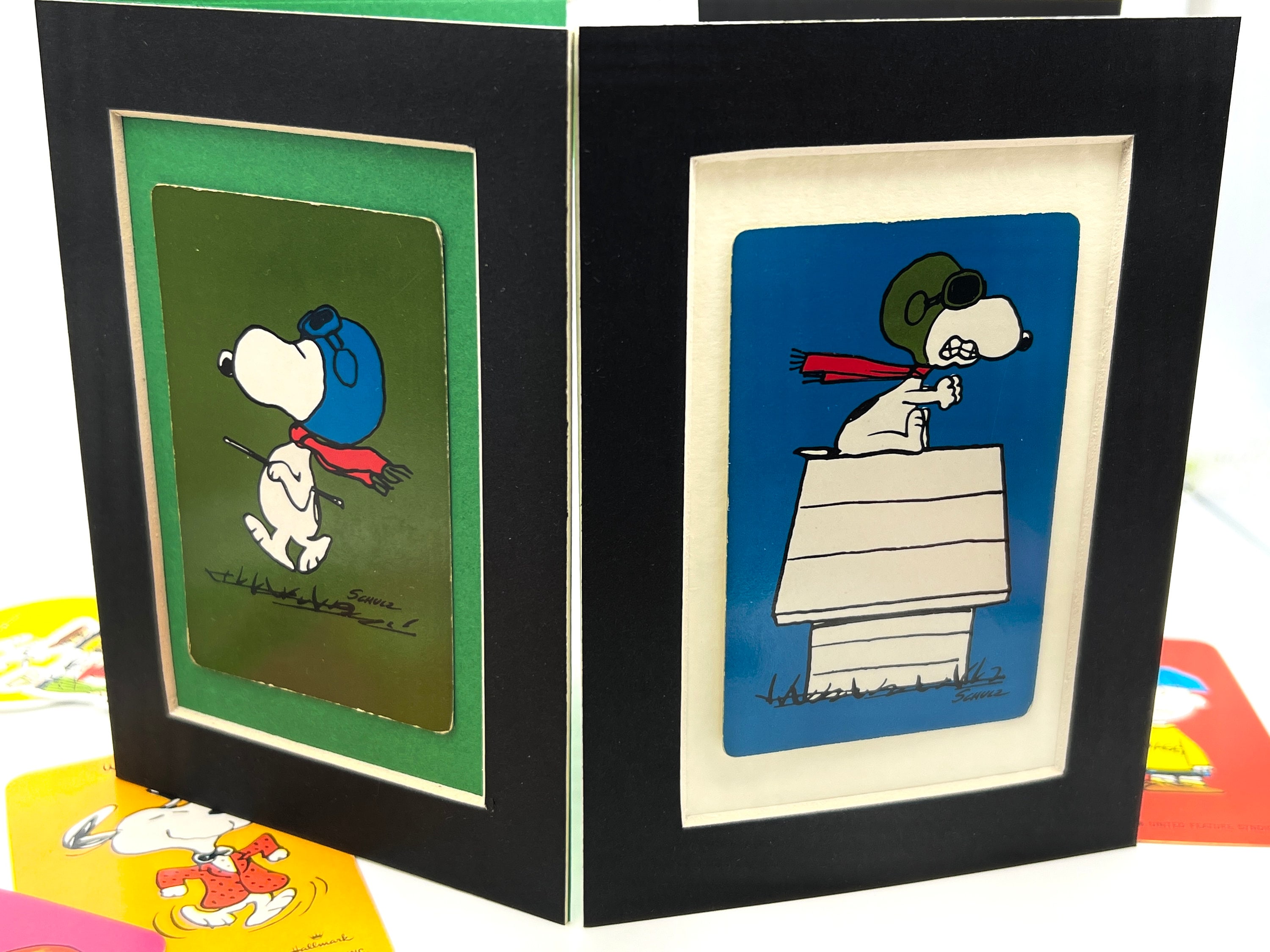 Snoopy Peanuts Hand-made Blank Greetings Card Vintage Playing Card ...