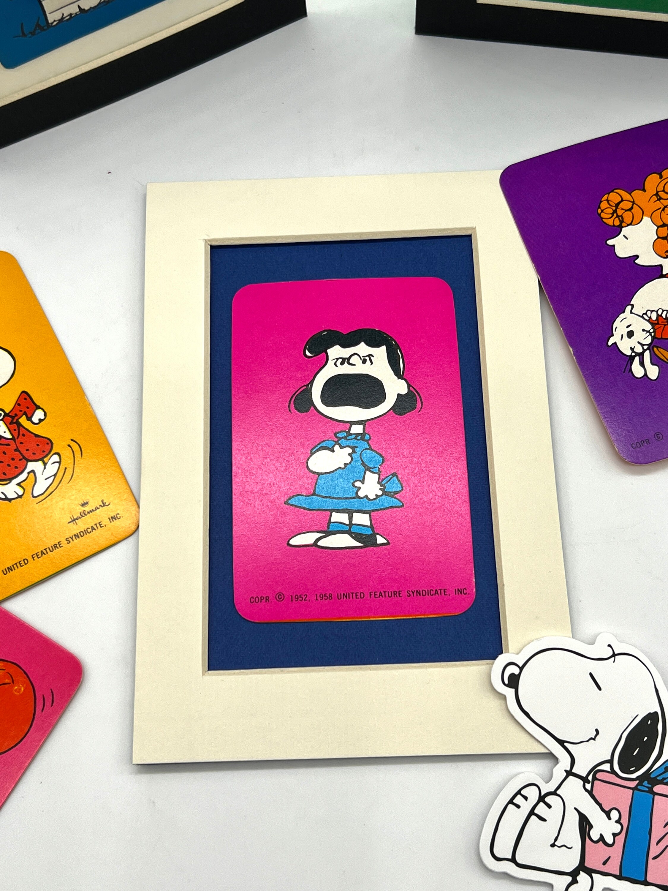 Snoopy Peanuts Hand-made Blank Greetings Card Vintage Playing Card ...