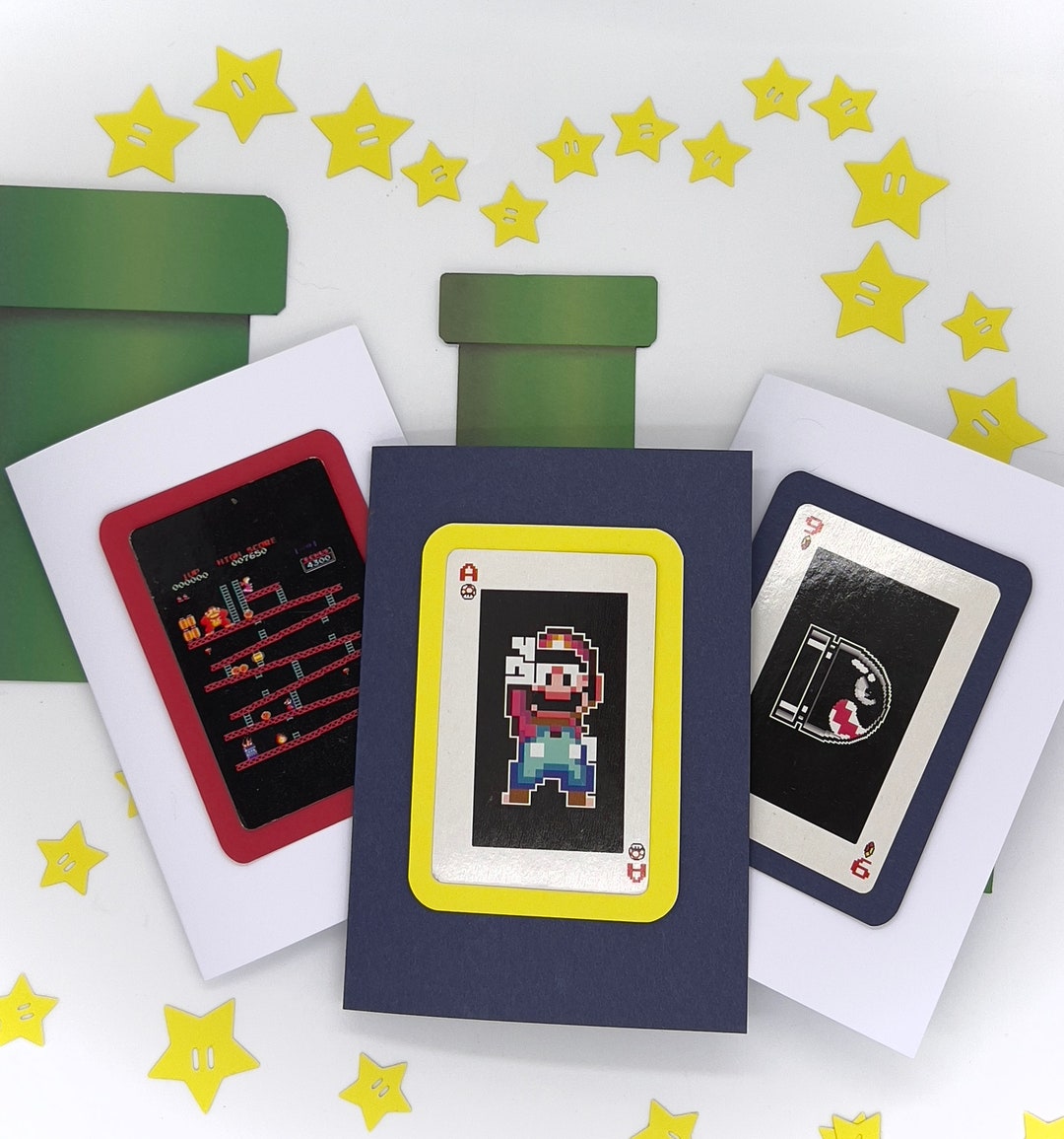 Vintage Nintendo Mario All-stars Greetings Card Playing Cards SNES NES ...