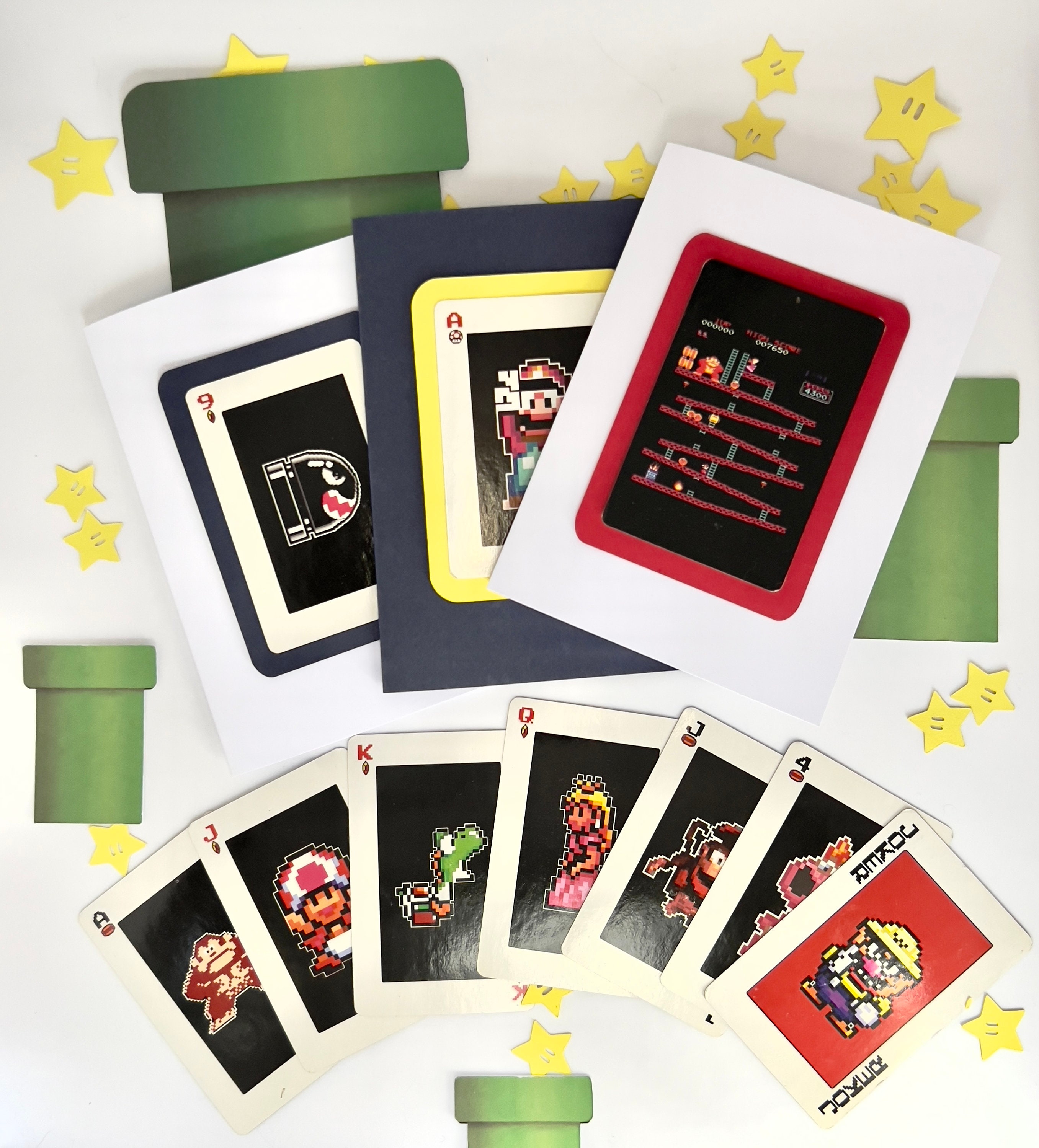 Vintage Nintendo Mario All-stars Greetings Card Playing Cards SNES NES ...