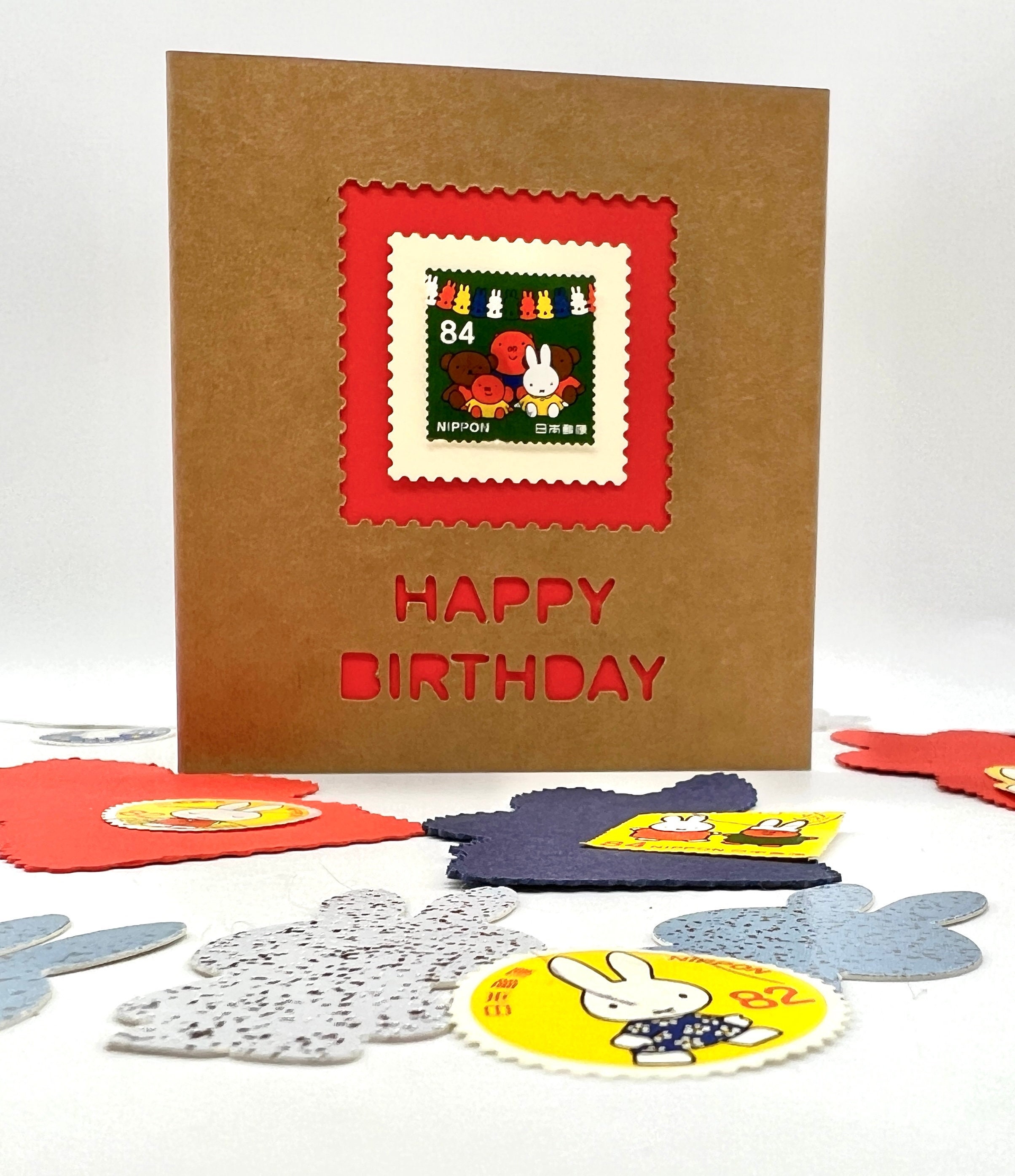 Miffy & Friends Greetings Card Customisable Hand-made Card With Genuine ...