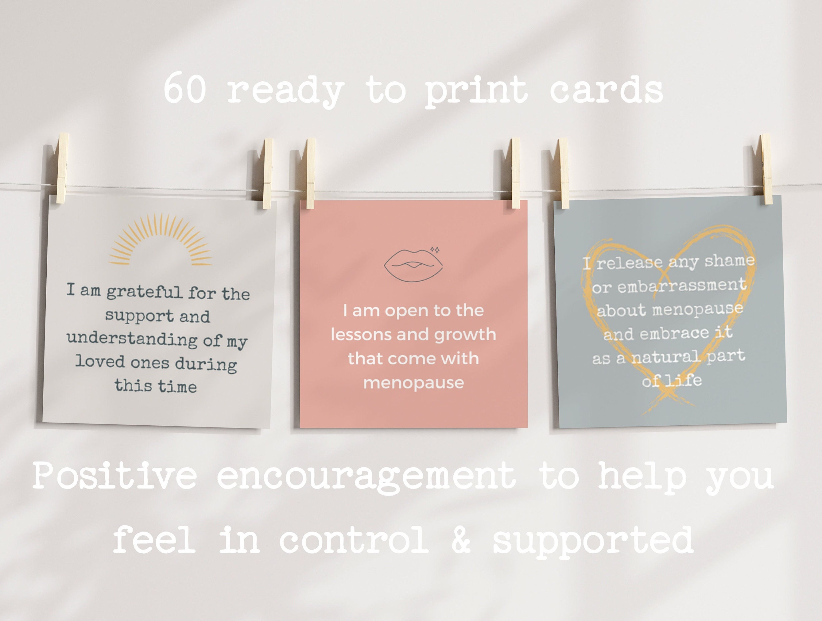 Menopause Affirmation Cards Perimenopause 60 Printable Affirmation ...