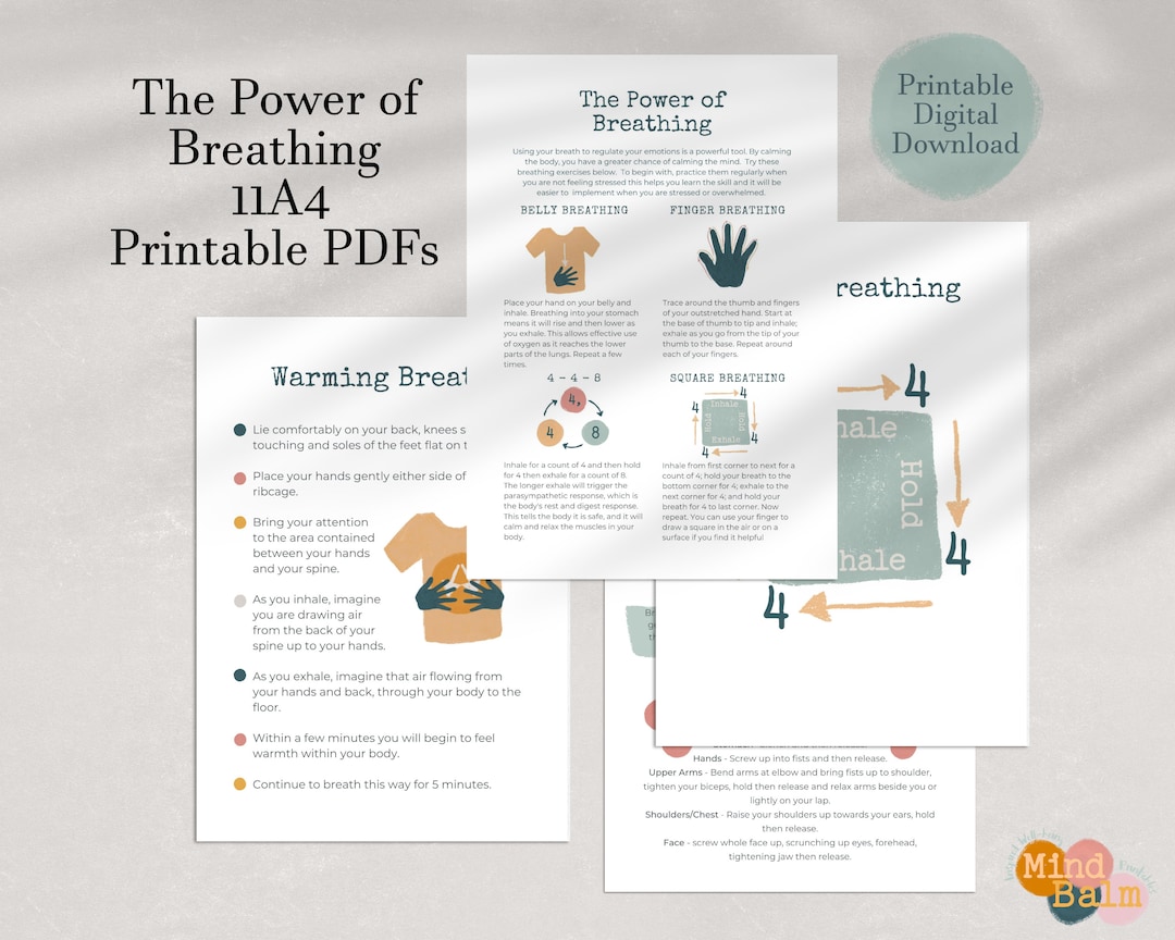 The Power of Breathing Bundle. Breathing Exercises and Posters for ...