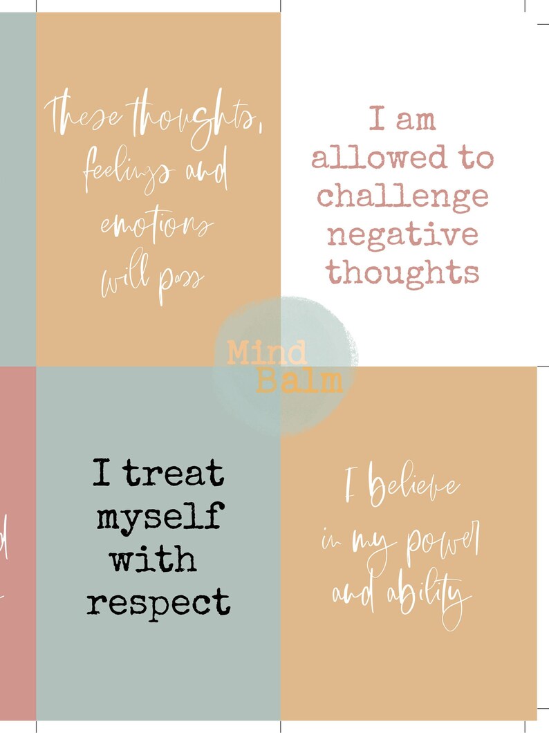 Printable Affirmation Cards Self Love Flash Cards Self - Etsy UK