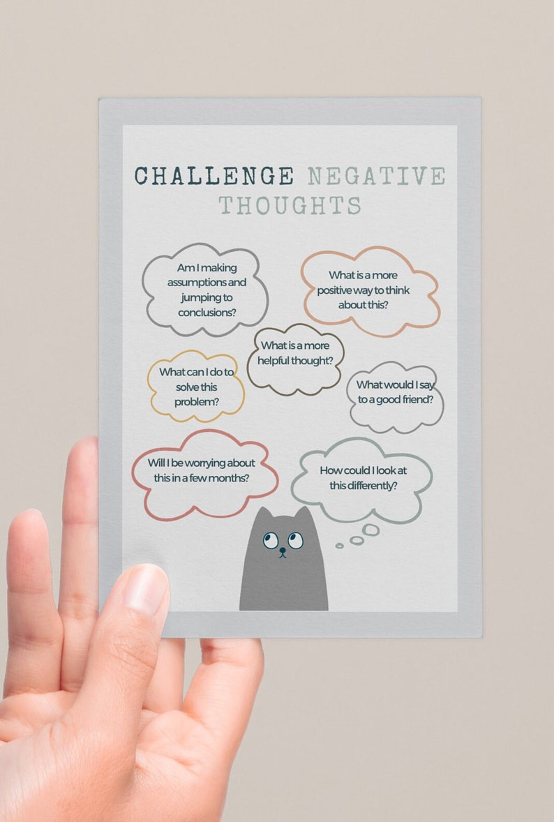 Anxiety Flashcards Coping Skills Self Therapy 60 Printable - Etsy