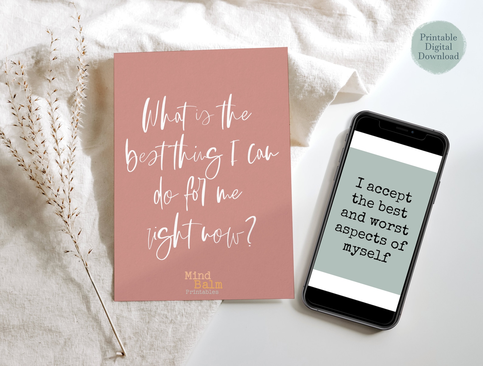 Self Compassion Affirmation Cards: CBT Pocket Card Deck (digital ...