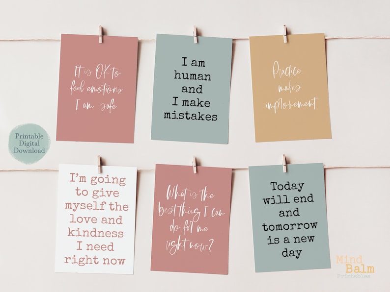 Printable Affirmation Cards Self Love Flash Cards Self - Etsy UK