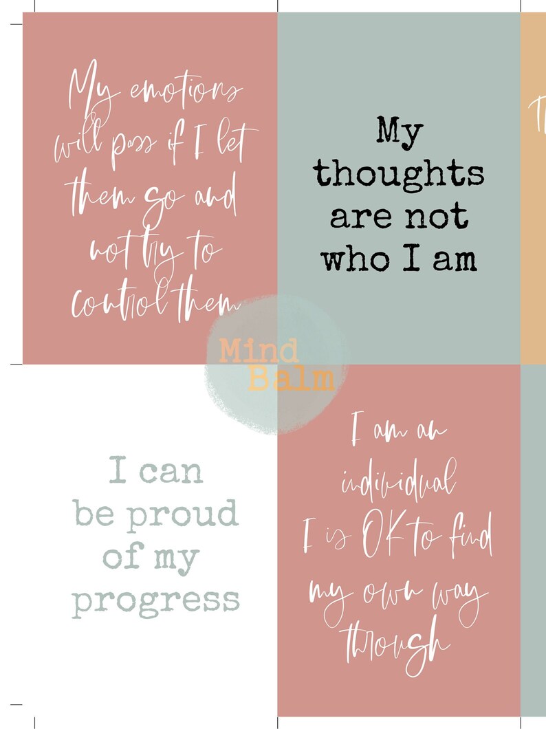 Printable Affirmation Cards Self Love Flash Cards Self - Etsy UK