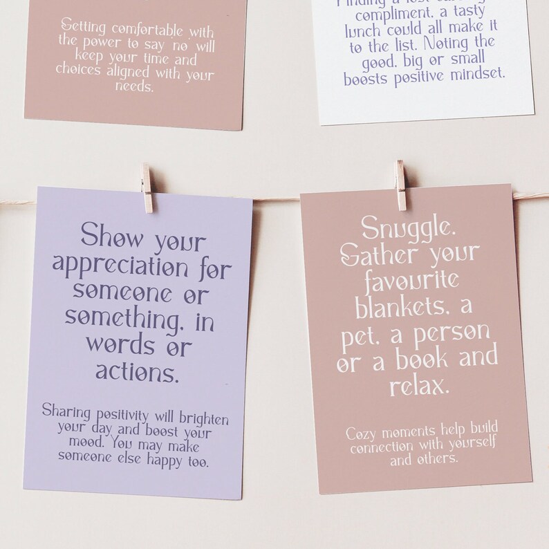 Self Care Cards: 32 Printable Wellbeing Activities (digital Download ...