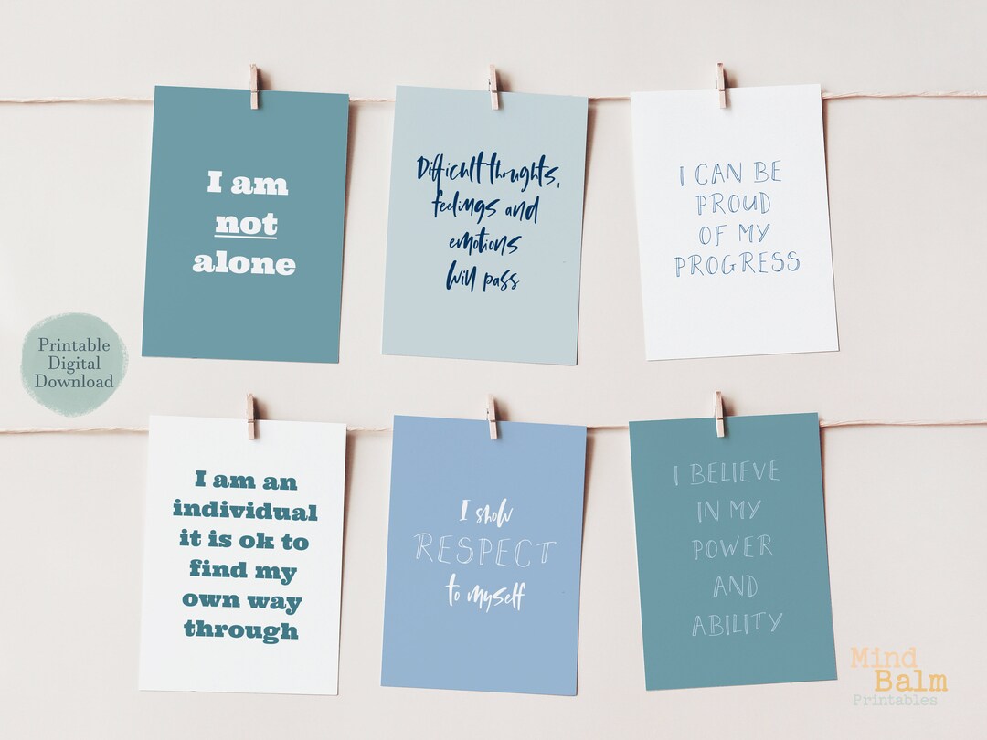 Self Compassion Affirmation Cards for Men, Self Love Flash Cards for ...