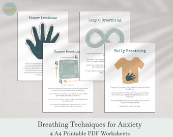Mindfulness Breathing Cards Breathing Shapes Exercise Cards - Etsy
