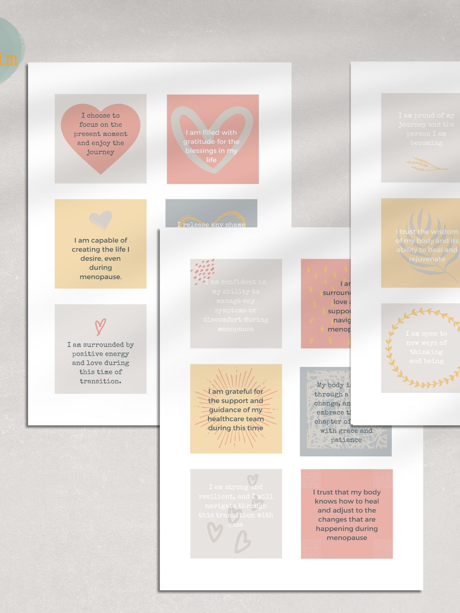 Menopause Affirmation Cards Perimenopause 60 Printable Affirmation ...