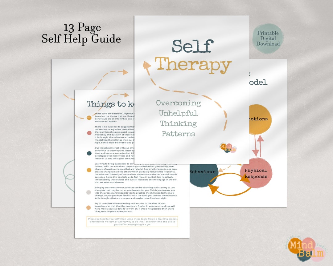 Self Therapy Workbook: Overcoming Unhelpful Thinking (digital Download ...