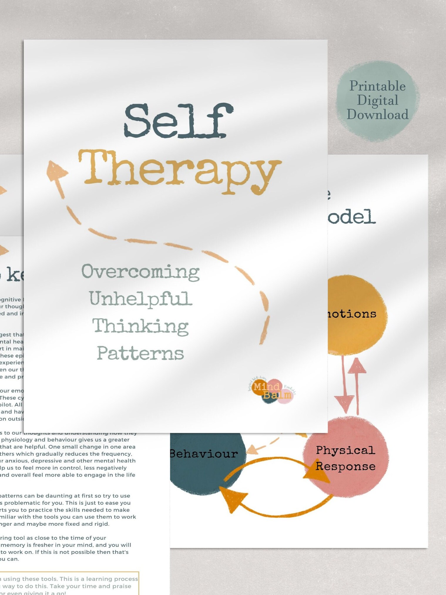 Self Therapy Workbook: Overcoming Unhelpful Thinking (digital Download ...