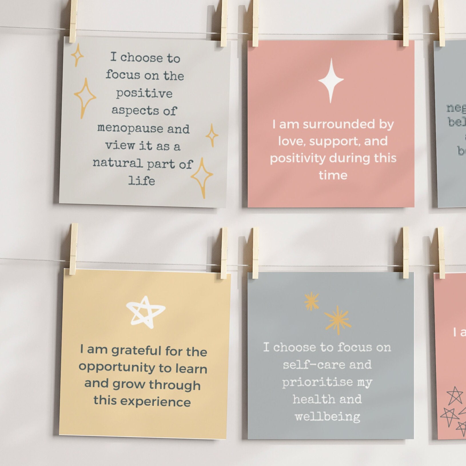 Menopause Affirmation Cards Perimenopause 60 Printable Affirmation ...