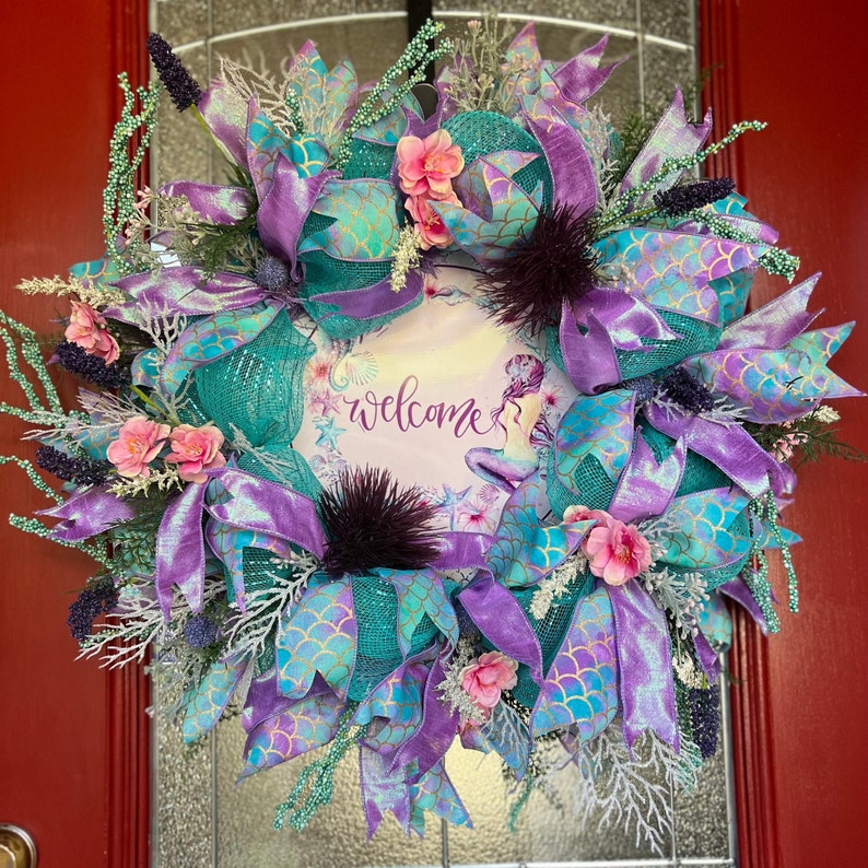 Beautiful Mermaid Welcome Wreath - Etsy