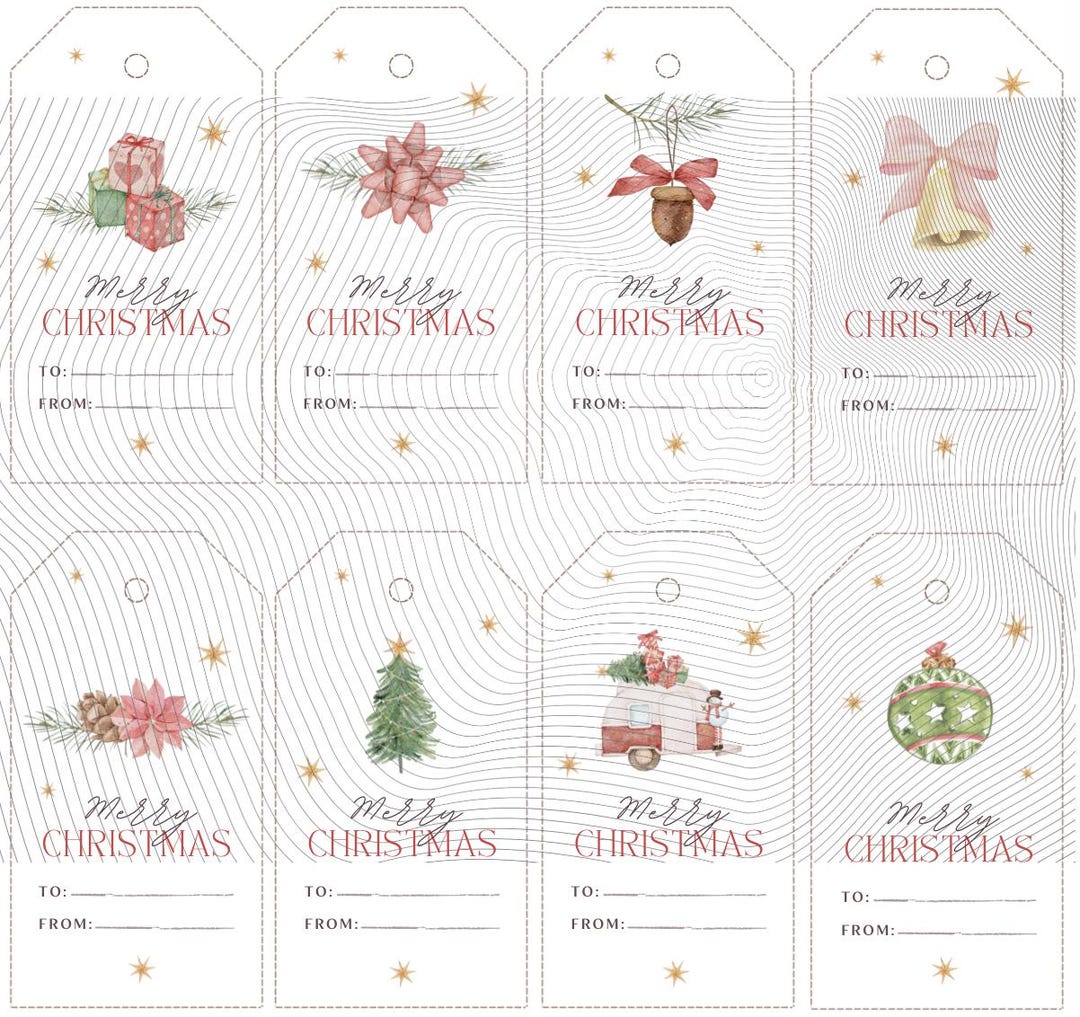 Printable Christmas Gift Tags – Instant Download | Holiday Tags ...