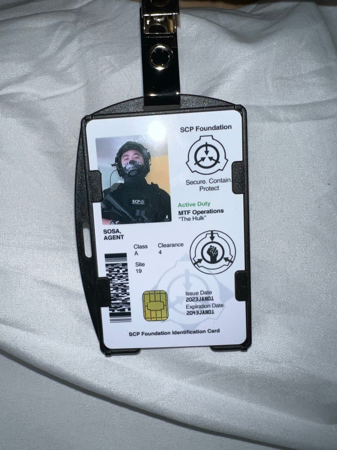 SCP Foundation ID Card (CAC Style) – Customized With Your Own ...