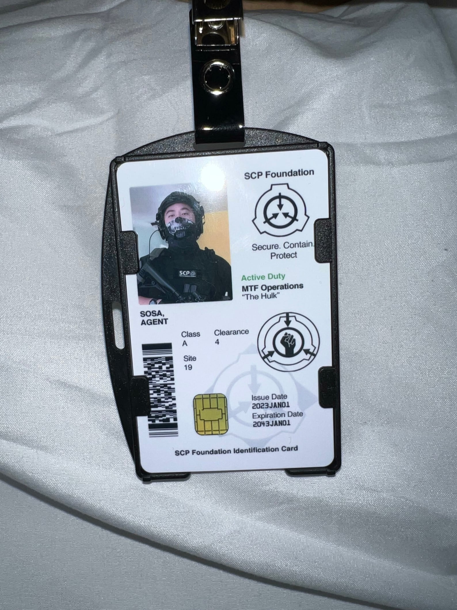 SCP Foundation ID Card (CAC Style) – Customized With Your Own ...
