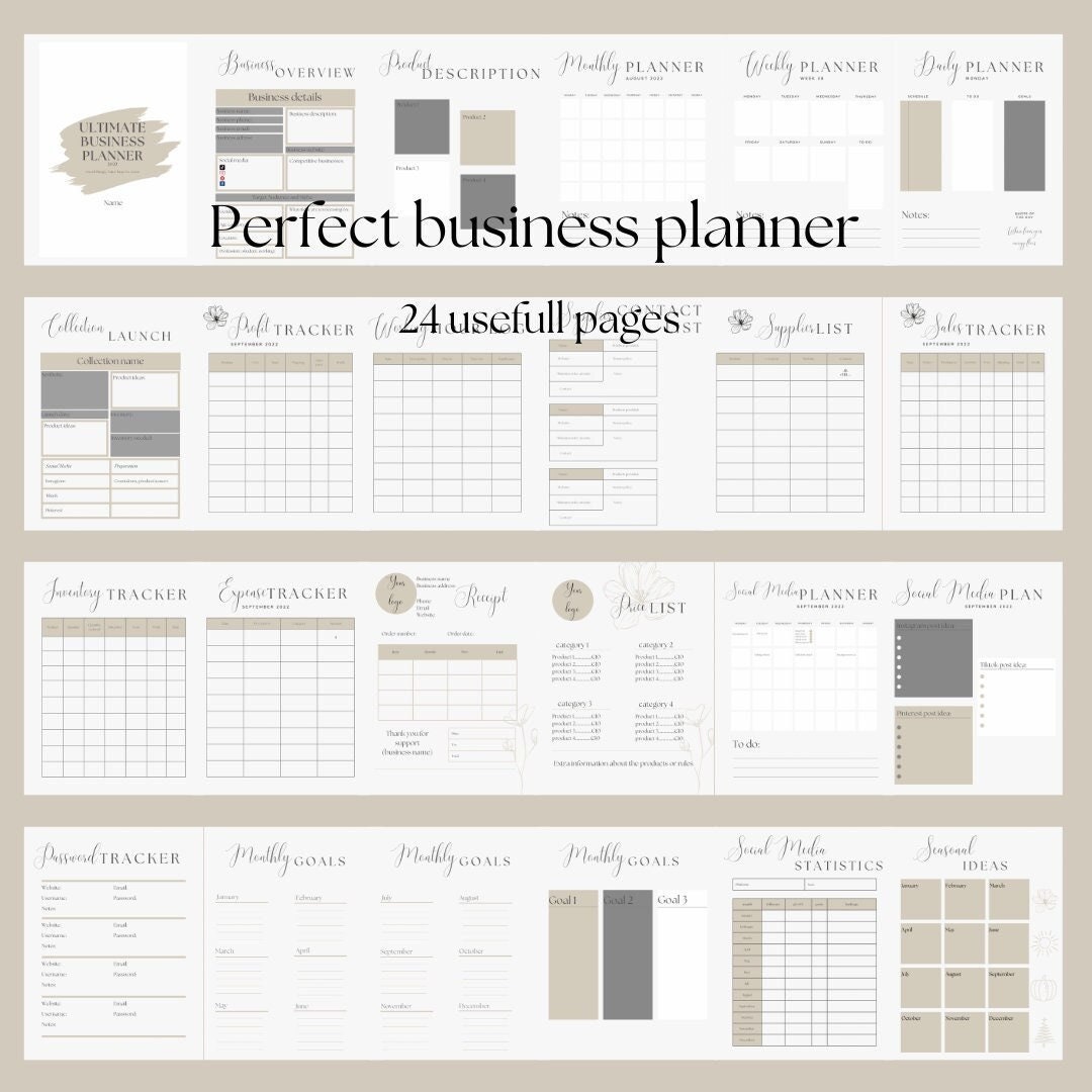 Pinterest Template for Digital Products Business Planner, Canva ...