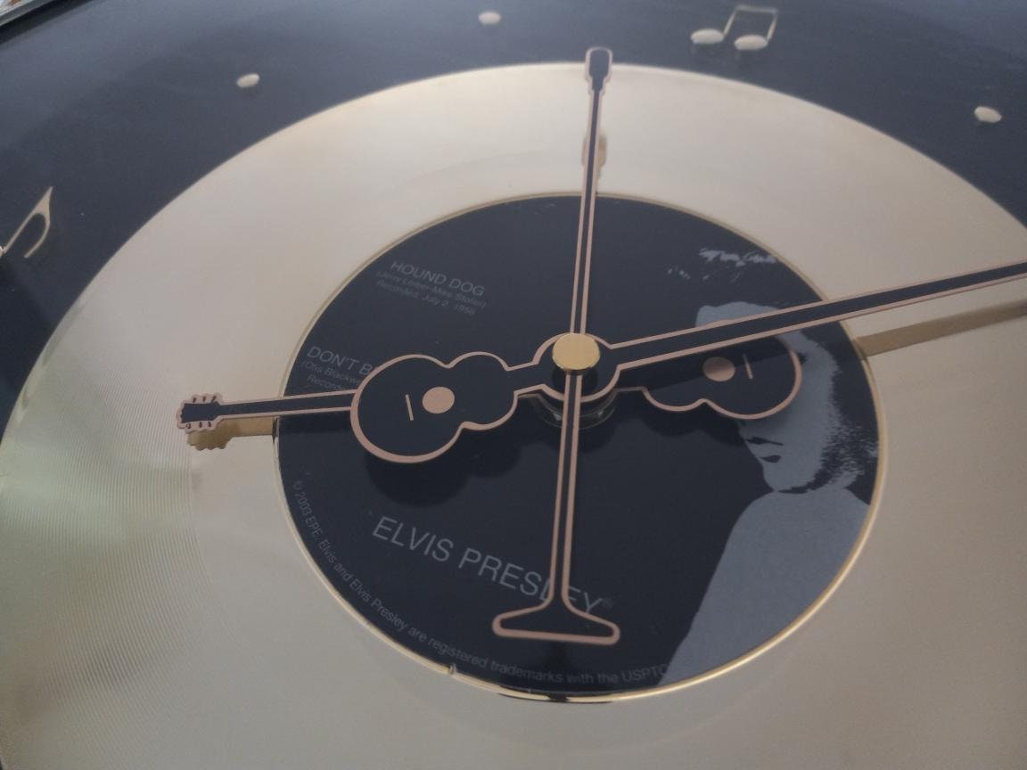 Elvis Presley Clock W/ Guitar Shaped Hands - Etsy