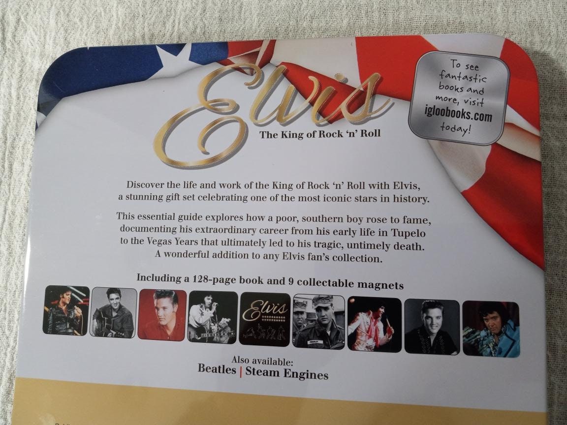 Elvis Presley Book and Magnets With Matching Tin - Etsy