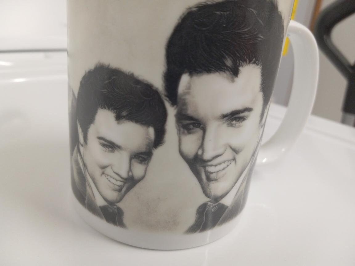 Matching Elvis Presley Plate and Coffee Mug From England - Etsy