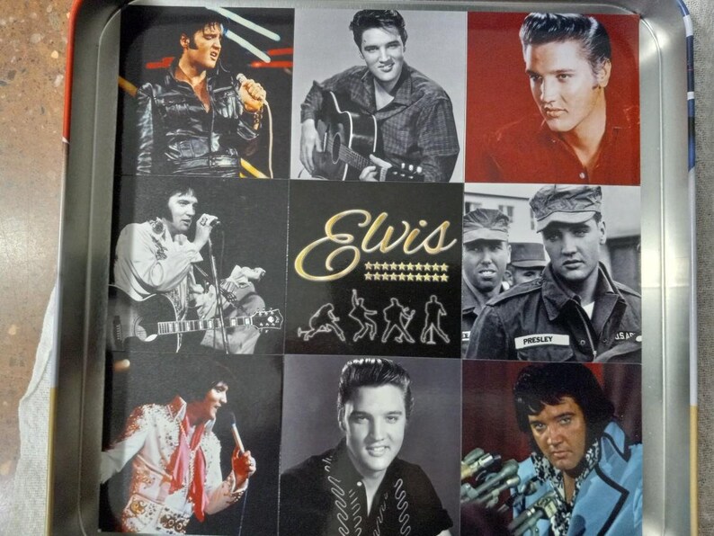 Elvis Presley Book and Magnets With Matching Tin - Etsy