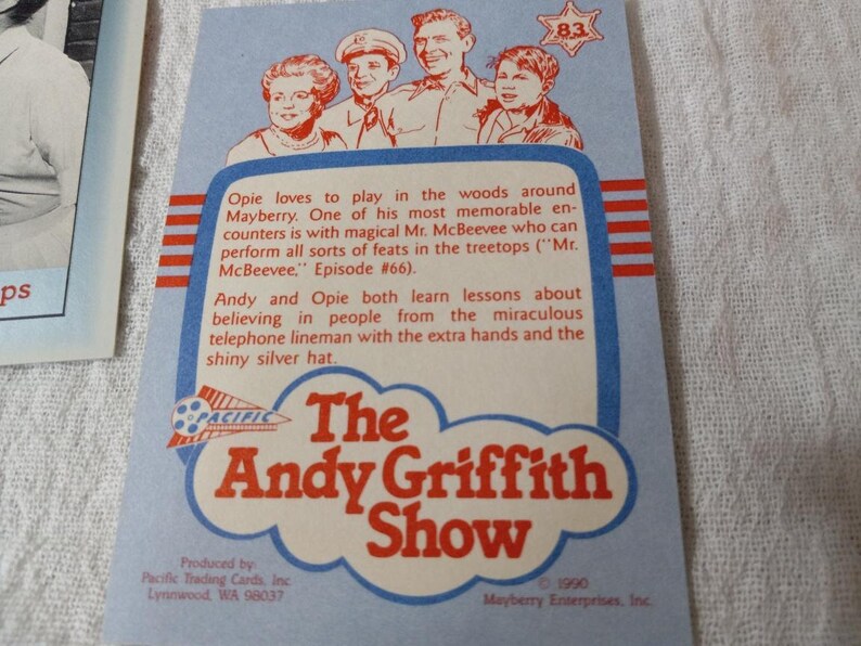 The Andy Griffith Show Trading Cards - Etsy