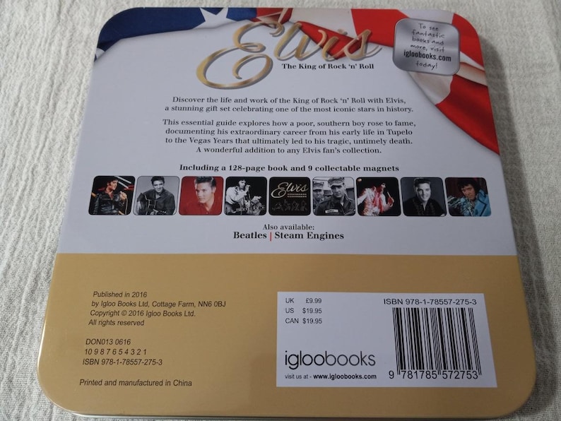 Elvis Presley Book and Magnets With Matching Tin - Etsy