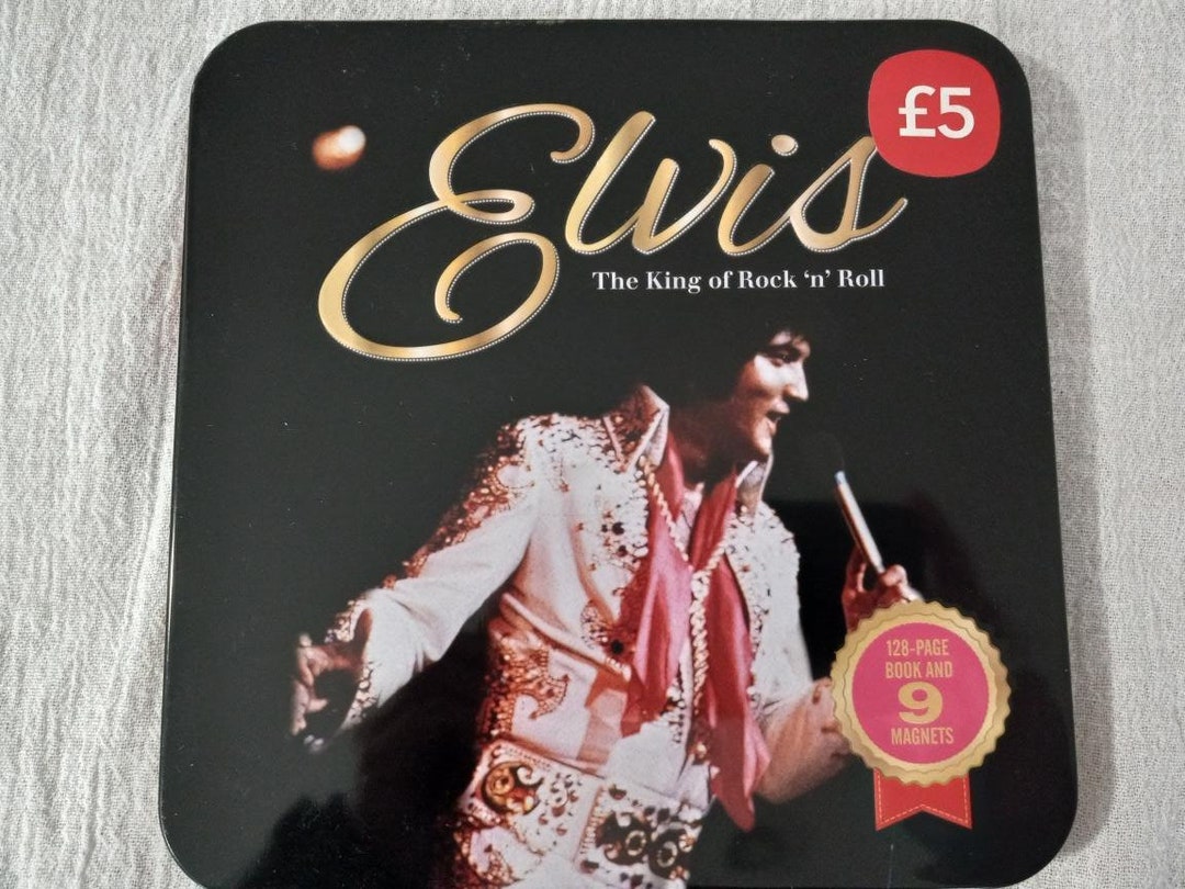 Elvis Presley Book and Magnets With Matching Tin - Etsy