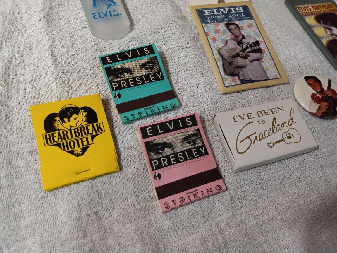 Lot of Various Elvis Presley Souvenirs Including Magnets, Pins ...