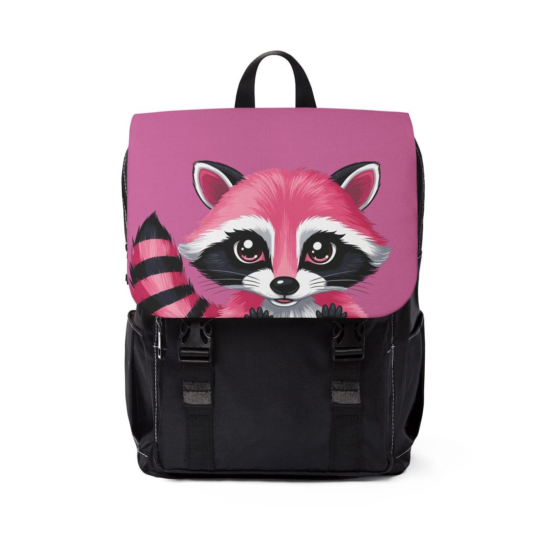 Cute Raccoon Backpack, Animal Design, Casual Shoulder Pack - Etsy