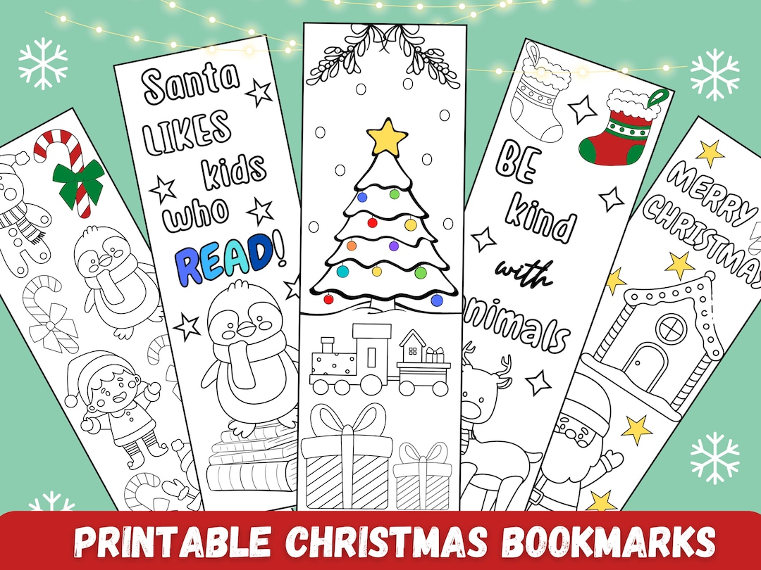 Printable Bookmarks for Kids| Christmas Coloring Pages| Occupational ...