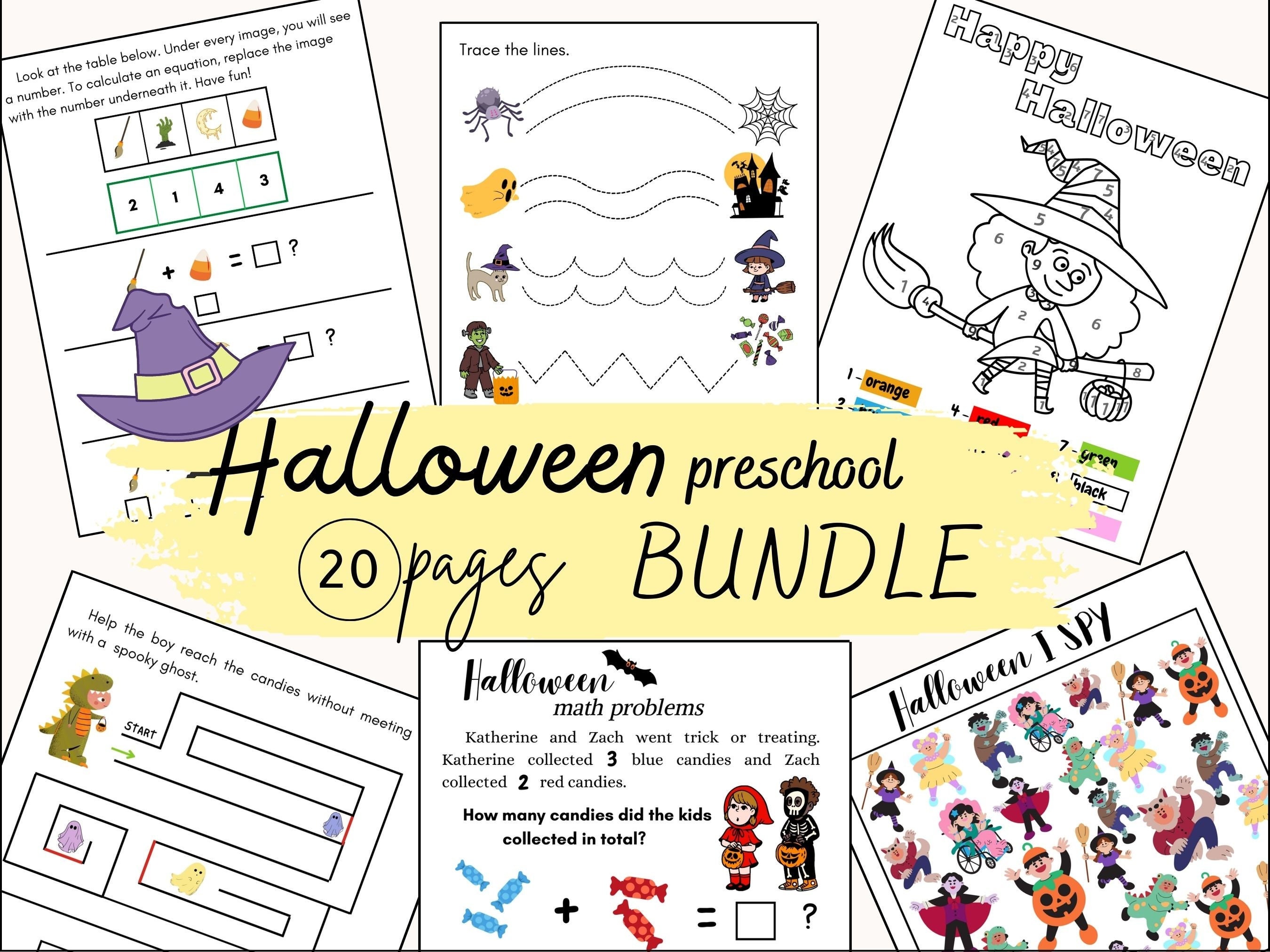 Halloween Printables for Preschool and Kindergarten, Halloween ...