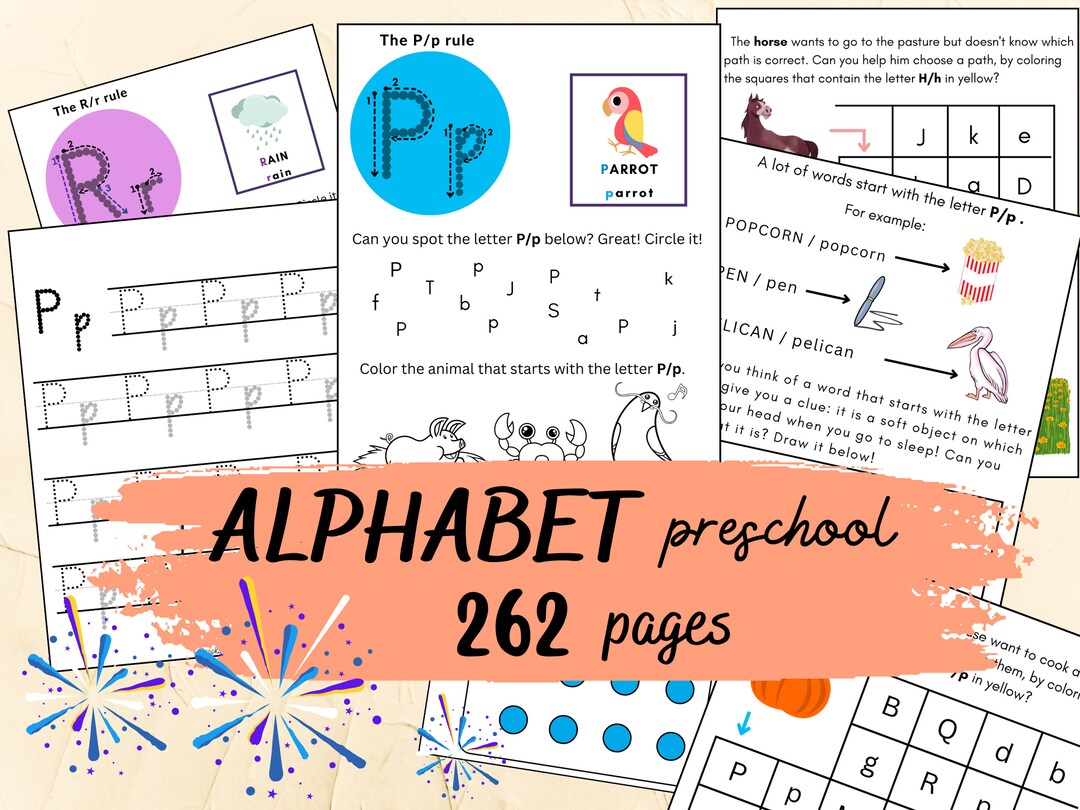 Alphabet Worksheets for Preschool|kindergarten Printables|letters A to ...