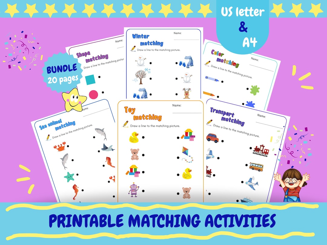 Matching Worksheets for Preschool,match the Picture,educational Pages ...