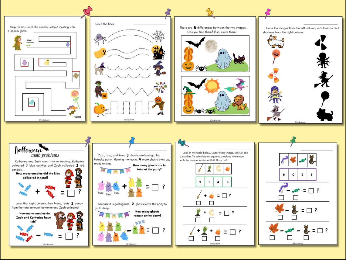 Halloween Printables for Preschool and Kindergarten, Halloween ...