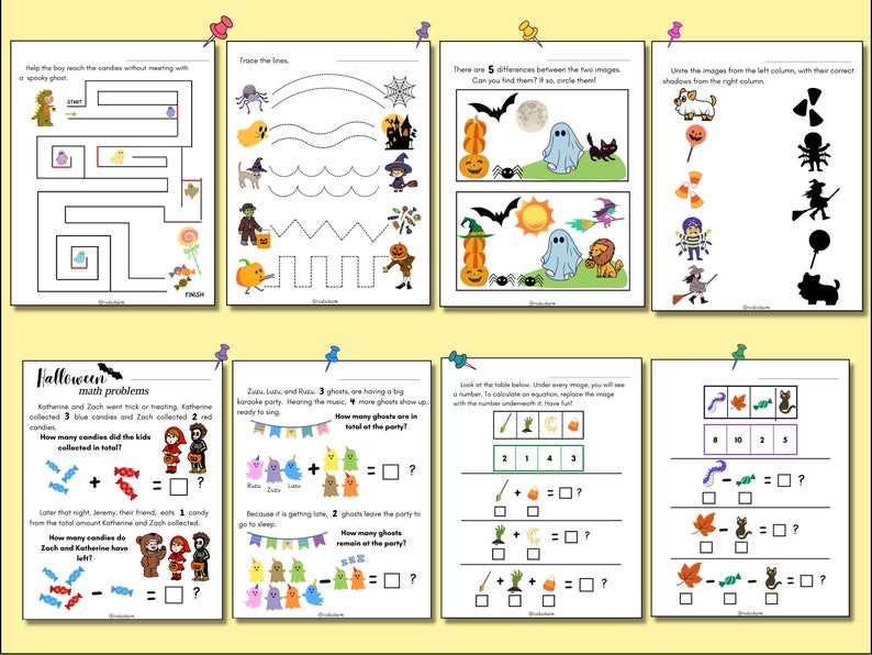 Halloween Printables for Preschool and Kindergarten, Halloween ...