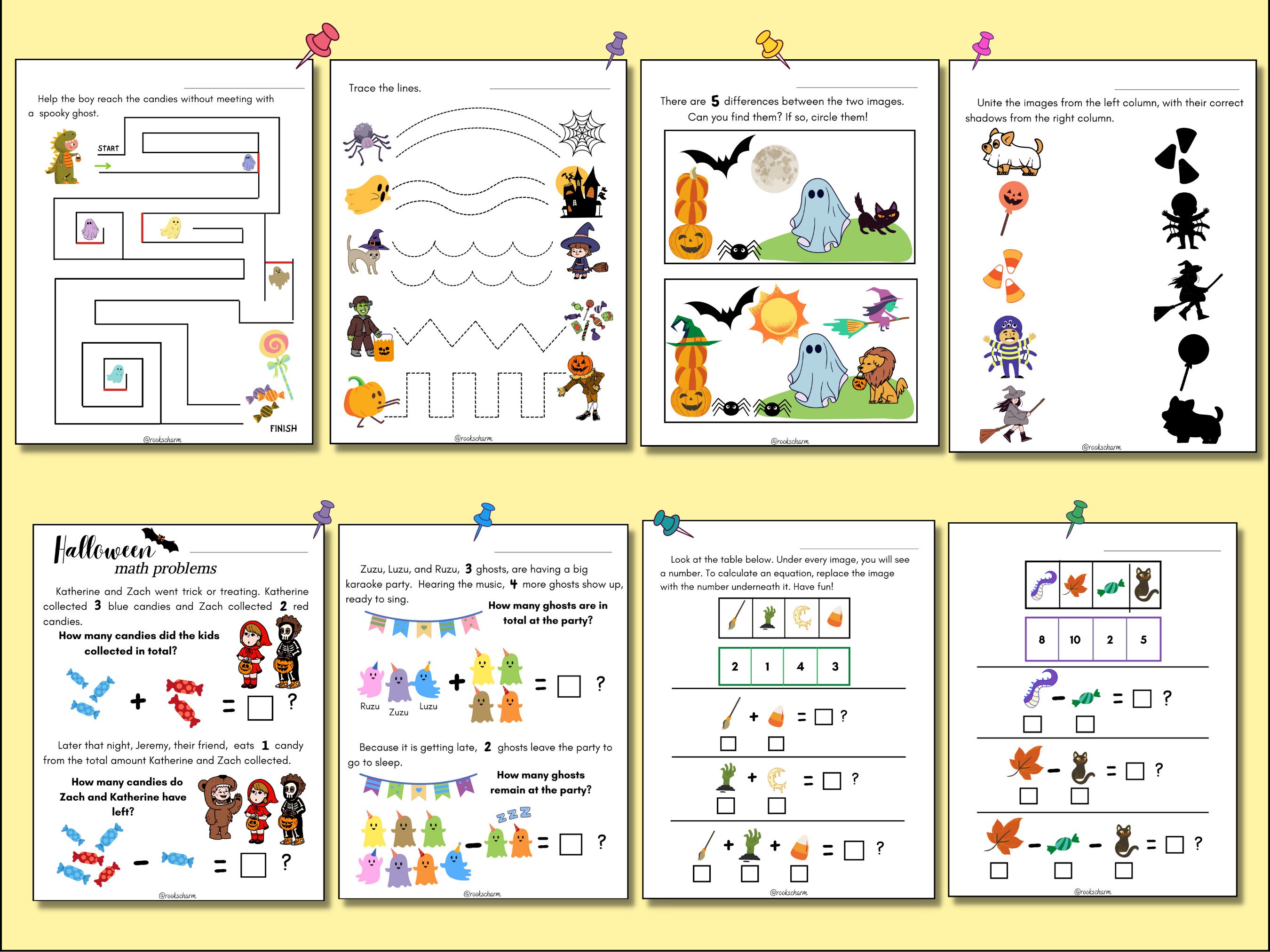 Halloween Printables for Preschool and Kindergarten, Halloween ...