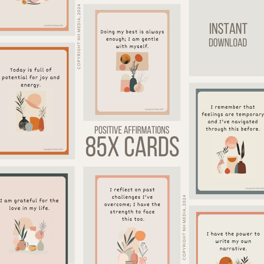 Affirmation Cards, Positive Quote Flash Cards, Affirmations Cards, Self ...