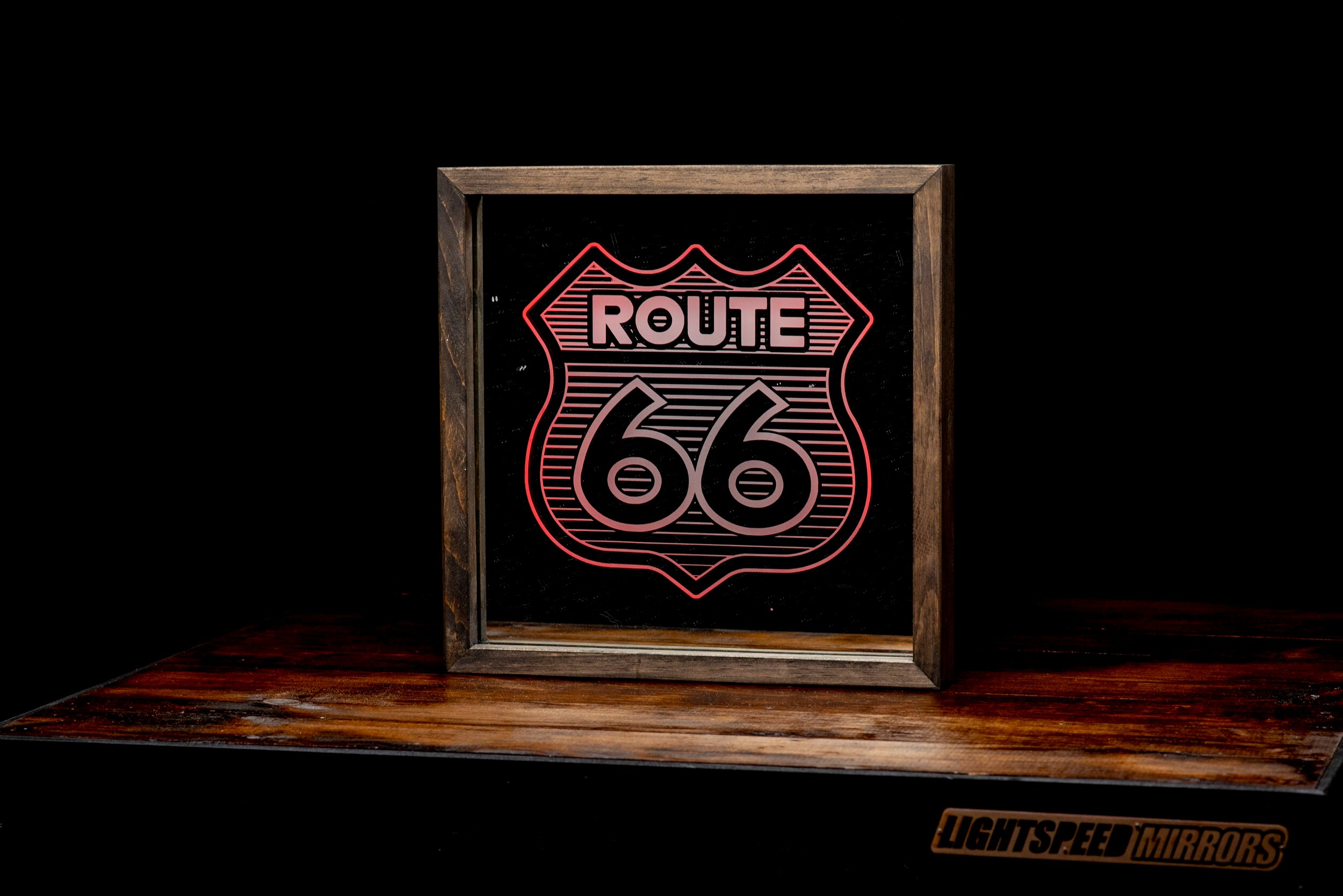 Route 66 Neon Mirror (solid) - Hot Rod - Interstate Sign - Etsy