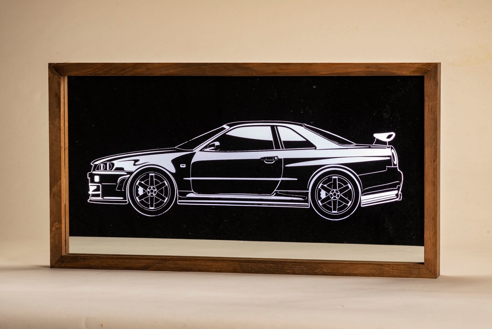 Nissan Skyline GTR R34 Neon Mirror, JDM Signage, RGB Led - Etsy