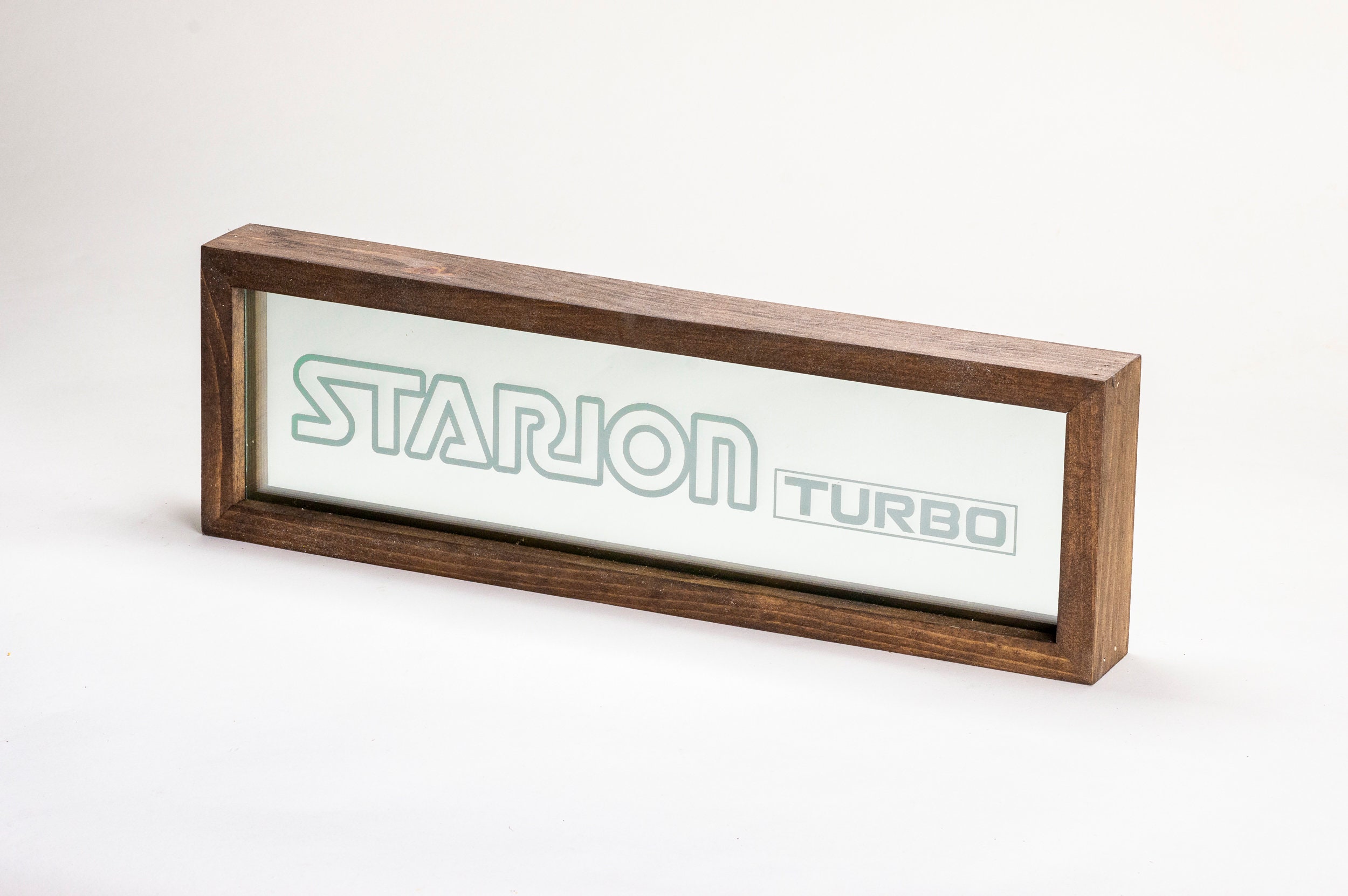 Mitsubishi Starion Turbo Neon Mirror DSM Badge Script - Etsy