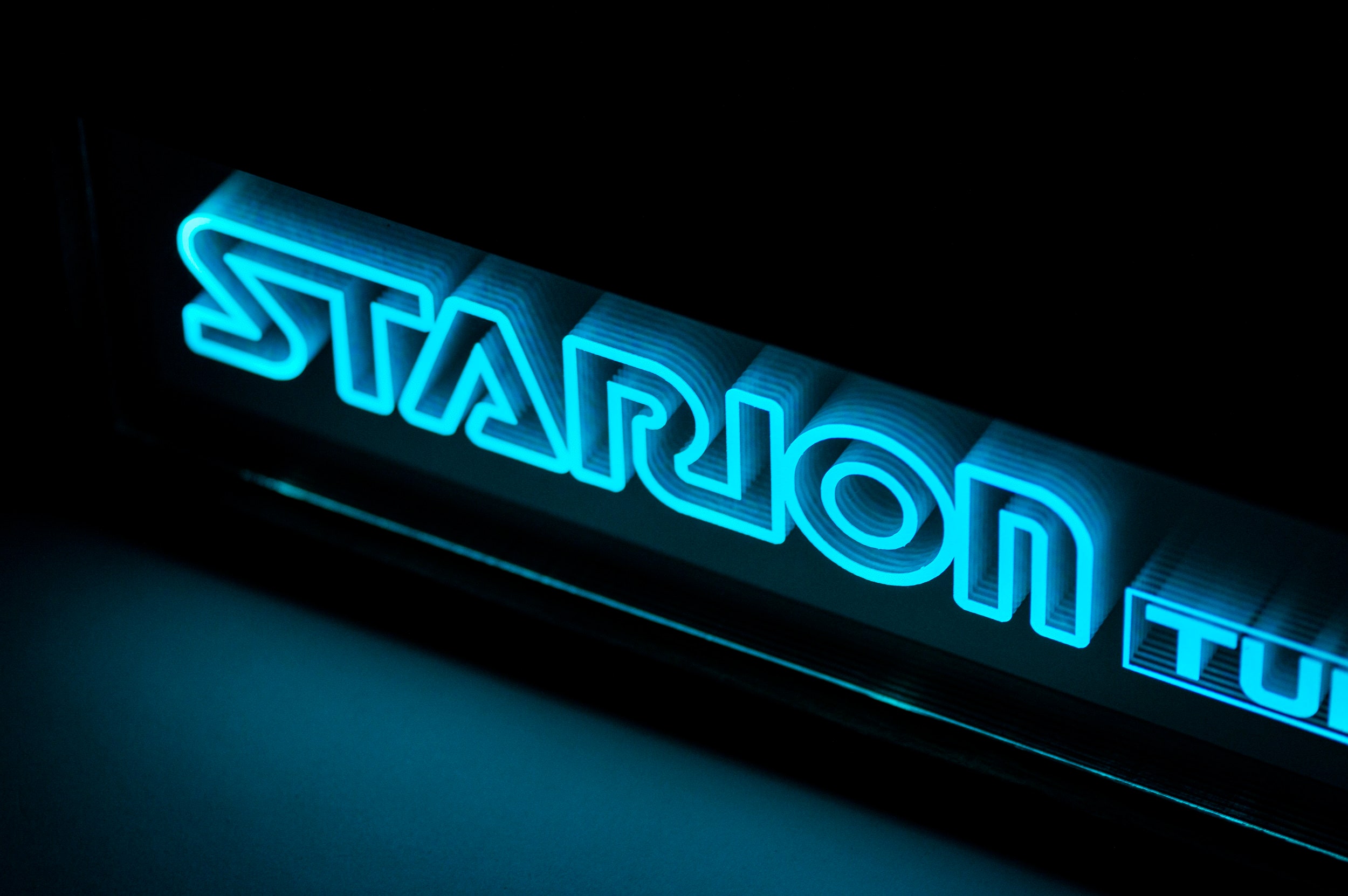 Mitsubishi Starion Turbo Neon Mirror DSM Badge Script - Etsy