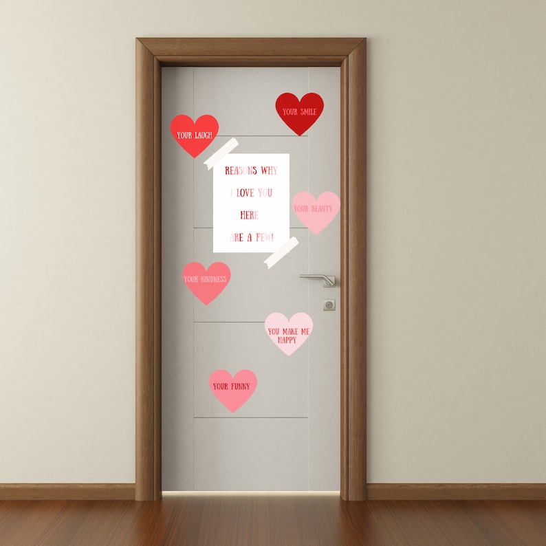 Reasons Why I Love You Printable, Valentines Day Heart Template, Blank ...