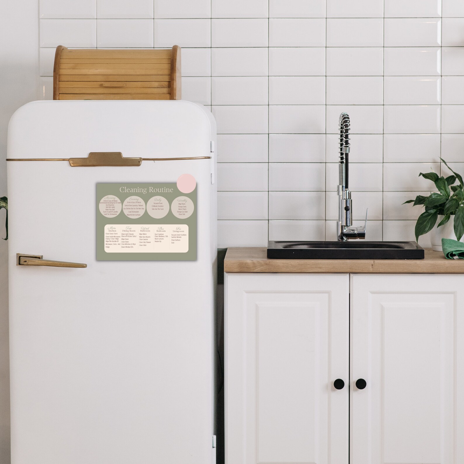 Printable Cleaning Chart Simple Cleaning Routine Editable - Etsy