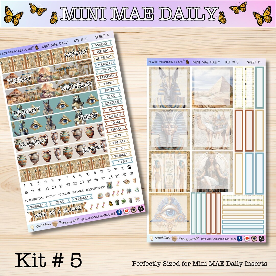 Kit # 5 Mini MAE Daily Printable Sticker Kit || Mini Happy Planner Size ...
